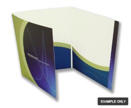 9.25" x 12" Three Panel Folder with Curved Pockets | ThePaperWorker