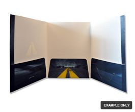 9" x 11.75" Three Panel Folder with 1/4" Expandable Center Pocket ...