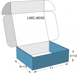 11" x 9.5" x 3.5" Premium Corrugated Box | ThePaperWorker